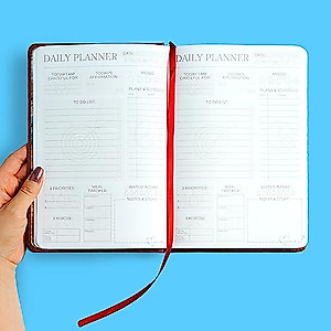 EcuaTerra Undated Daily Planner 2023-2024 - Productivity Agenda 2023-2024, Habit Tracker, Work Planner Organizer Notebook, to Do List Notebook, Gratitude & Goals Journal, Inspiring Quotes