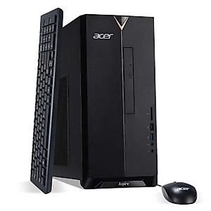 Acer Aspire TC-895-UA91 Desktop, 10th Gen Intel Core i3-10100 4-Core Processor, 8GB 2666MHz DDR4, 512GB NVMe M.2 SSD, 8X DVD, 802.11ax Wi-Fi 6, USB 3.2 Type C, Windows 10 Home (Renewed)