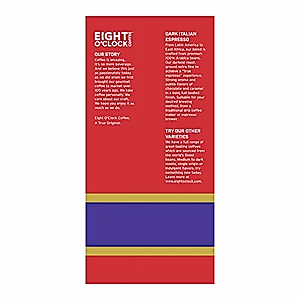 Eight O'Clock Coffee Dark Italian Espresso, 32 Ounce (Pack of 1) Dark Roast Ground Coffee, 100 % Arabica, Bold & Chocolaty