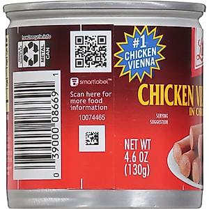 Libby's Chicken Vienna Sausage in Chicken Broth, Canned Sausage, 4.6 OZ