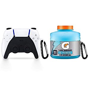 2Pcs Cover for AirPods Pro Case, Sport Water+Game Controller Air pods Pro Cover Silicone Skin, Cute 3D Cartoon Fashion Cool Stylish Design for Boys Girls Kids for Apple AirPods Pro with Keychain