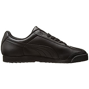 PUMA Mens Roma Sneaker, Basic black-black, 9.5