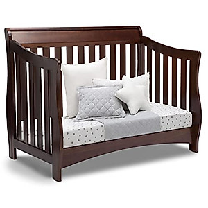 Delta Children Bentley S Series 4-in-1 Convertible Baby Crib, Chocolate