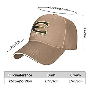 Emporia A State University Logo Sandwich Cap Unisex Classic Baseball Capunisex Adjustable Casquette Dad Hat Natural