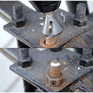 Deburring External Chamfer Tool Stainless Steel Remove Burr Tools,6pcs Countersink Drill Bit,4pcs Deburring Metal Wood Drill Bit set,90 Degree Center Punch Tool Set For Wood Quick Change Bit(11 Pack)