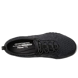 Skechers Women's Breathe Easy-Infi Knity Sneaker, Black, 7