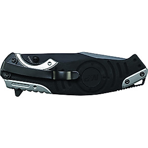 Smith & Wesson M&P SWMP13GS 8.2in High Carbon S.S. Folding Knife with 3.5in Serrated Clip Point Blade and Aluminum Handle for Outdoor, Tactical, Survival and EDC,Black