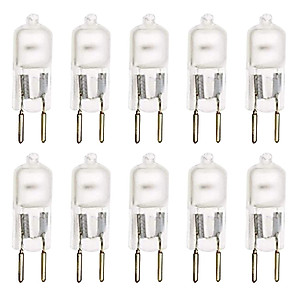 GY6.35 Light Bulb 10 Pack Halogen JCD 35W Replacement Softer Frosted Cover T4 Q35/GY6.35/FR/120V Wax Melter Plug Warmer Cabinet Kitchen Bathroom Mirror Fixture Oven Aromatherapy Lamp Lighting 35 Watt