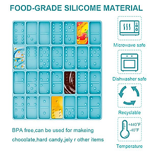 Domino Resin Molds, Domino Molds for Resin Casting, Professional Dominos Molds for Epoxy Resin, Domino Molds Set 28 Cavities, Sturdy Silicone Molds for Domino DIY Pendant Cake Jewelry Making