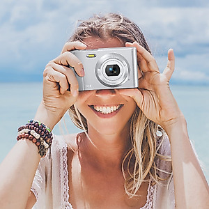 Digital Camera for Kids Boys and Girls - Digital Camera, Full HD 1080P 36.0 Mega Pixels Vlogging Camera with 16X Digital Zoom, LCD Screen for Students, Teens, Kids (Silver)