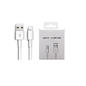 1Pack Apple Original Charger [Apple MFi Certified] Lightning to USB Cable Compatible iPhone Xs Max/Xr/Xs/X/8/7/6s/6plus/5s,iPad Pro/Air/Mini,iPod Touch(White 2M/6.6FT) Original Certified