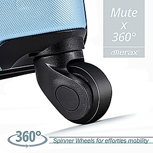 Merax Luggage Sets 2 Piece Suitcase Set 20/28,Carry on Luggage Airline Approved,Hard Case with Spinner Wheels,White