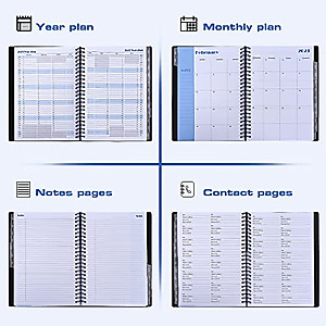 2024 Planner - Weekly Planner 2024 from January 2024 to December 2024, 5" x 8" Planner with Year Plan, Monthly Tabs, Monthly Expense & Notes, Inner Pocket, 100GSM Paper