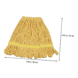 TOBBOMEY 1pc Mop Cloth Washable Mop Mops for Mop Head Refill Mop Accessories Mop Handle Commercial Micro Ban 24 Mop Replacement Heads Wet Mop Practical Mop Cloth Yellow