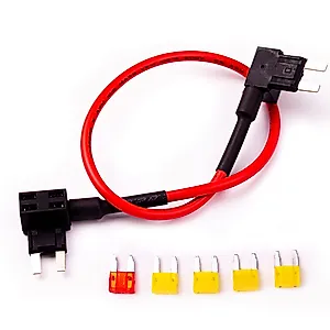 Gtpartes Red TIPM Repair Fuel Pump Relay Bypass Cable Fit for 2007-2016 Dodge Ram 1500 2500 3500 14AWG WIRE/20AMPS