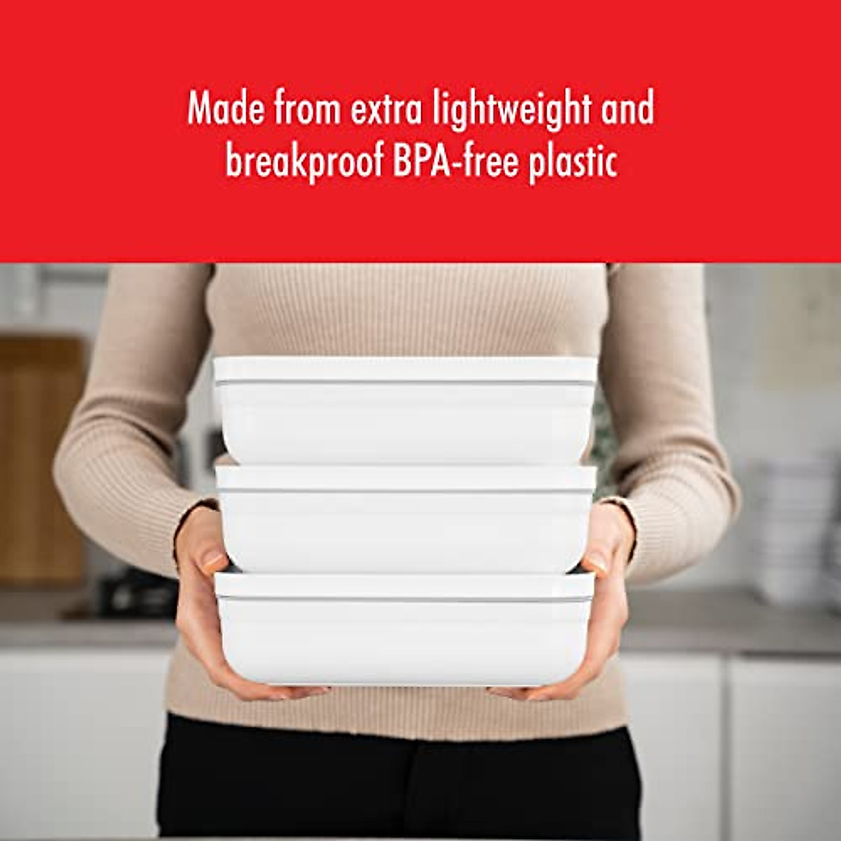 ZWILLING Fresh & Save Flat Lunch Box Large, Airtight Food Storage Container, Meal Prep Container, BPA-Free, Grey