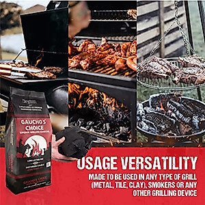 Gaucho’s Choice 20 lbs. Bag of Super Premium 100% Natural and Sustainable Hardwood Lump Charcoal for Grilling