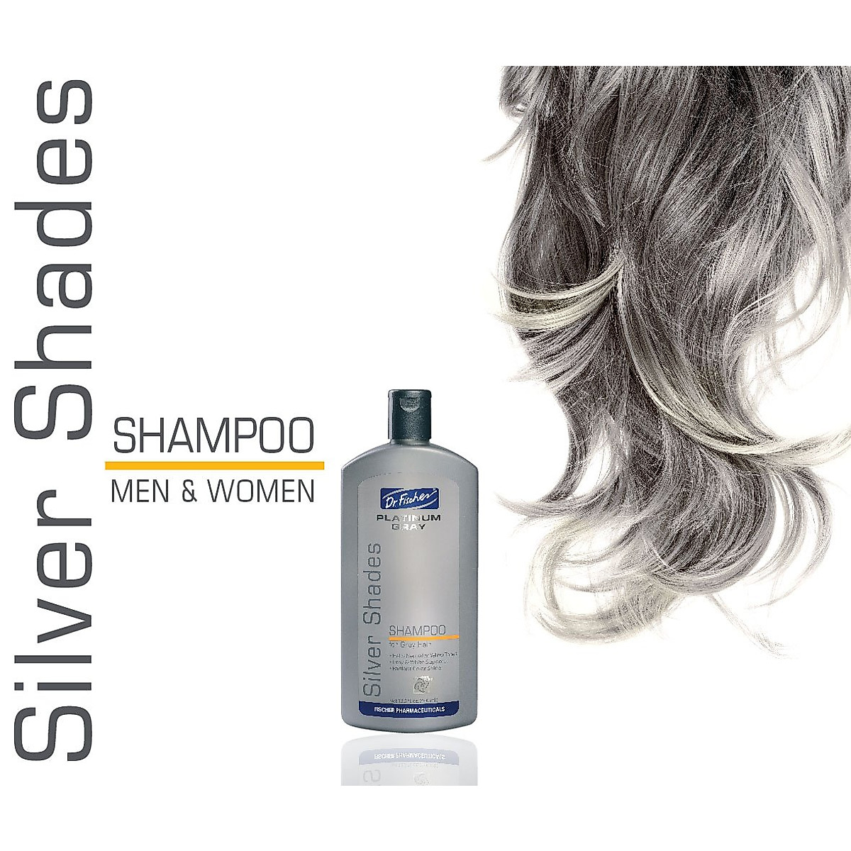 Dr. Fischer Gray Hair Shampoo. Volumizing and Clarifying for Silver Hair, Blonde Hair, Thinning, Colored & Brassy Yellow Tones.13.5 oz