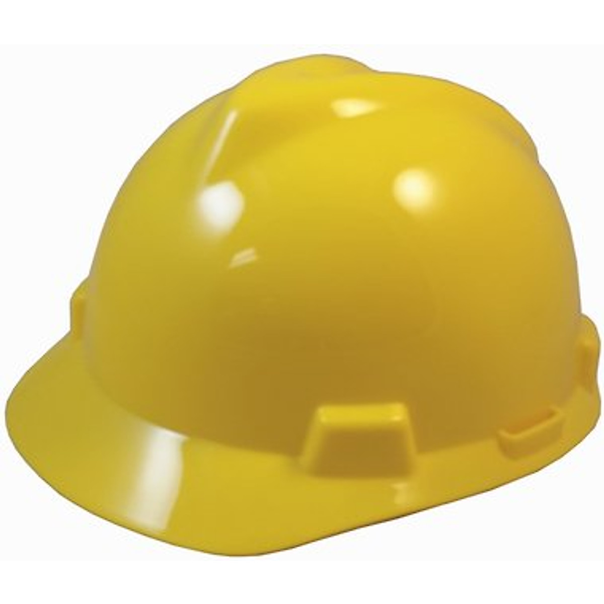 MSA V Cap Style Hard Hats w/FasTrac III Suspensions and Handy Tote Bag - Yellow