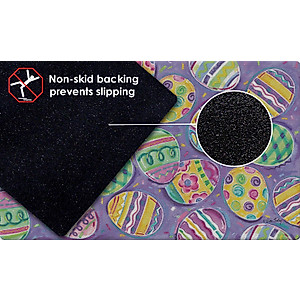 Toland Home Garden 800199 Egg Toss Spring Door Mat 18x30 Inch Easter Outdoor Doormat for Entryway Indoor Entrance