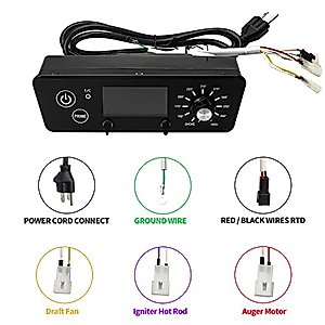 Replacement Parts Digital Thermostat Control Board Kit for Pit Boss Pro Series 4 Vertical Smoker Grill Compatible with Pit Boss P7-4.5 PBV4PS1 with RTD Temp Sensor,2pcs Meat Probe,Igniter Hot Rod