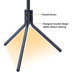 Hoctieon Coat Rack Freestanding, Heavy Duty Coat Hanger Stand with 12 Hooks, Entryway Hall Tree, Floor Standing Coat Rack, Coat Rack Stand, Clothes Rack, Coat Tree, Black