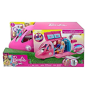 Barbie Airplane Playset, Dreamplane with 15+ Accessories Including Puppy, Snack Cart, Reclining Seats and More (Amazon Exclusive)