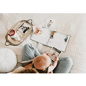 Lucy Darling Baby Memory Book, Luxury Baby First Year Book & Photo Album for Baby Boy/Girl, Keepsake Baby Books & Journals, Gender Neutral Memories & Milestone Book, Pregnancy Gift - Celestial Skies