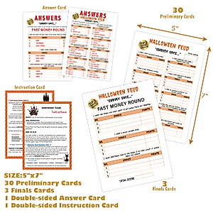 Halloween Friendly Feud Game - The Hilarious Party Game of Guessing Top Answers,Feud Game for Adults,Halloween Party Game,Classroom Game,Family Game Night,Team Ice Breaker Game-1