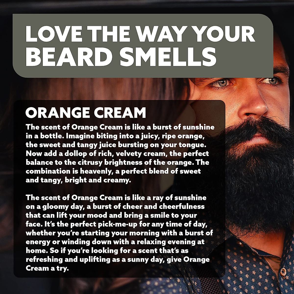 Beard Oil by Crafted Beards - Beard Oil Conditioner - Leave Your Beard Feeling Amazing - All Natural Ingredients - No Residue - Mustache Oil - 1oz - Made in the USA (Orange Cream)