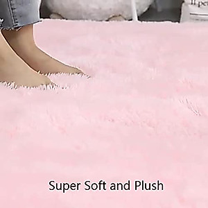 Soft Fluffy Furry Throw Rugs for Bedroom, Machine Washable Bedroom Rugs Cute Girls Room Decor, Non-Slip Throw Carpet Area Rug for Living Room, Nursery Decor,1.6x2.6Feet,Gray
