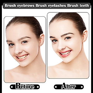 150 Pieces Micro Eyebrow Brush with Cap Brow Lamination Brush Eyebrow Spoolie Brush Comb Eyebrow Lash Lift Tools Lash Filler Eyelashes Extensions Eyebrows(Black and White)