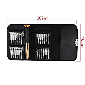 ADSRB 25 In 1 Leather Bag Set Screwdriver Glasses Watch Maintenance Mobile Phone Computer Disassembly Tool Combination