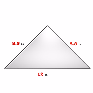 YUZUCMCM 8 pcs Triangular Mirror Tiles Acrylic Flexible Plastic Mirror Sheets Wall Mounted Mirrors Frameless Full Body Mirror Tiles for Bedroom Home Gym Bathroom