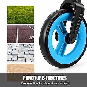 JOLLITO Toddler Balance Bike for 18 Months, 2, 3, 4 Years Old Girl Boy, Adjustable Seat and Handlebar, 9 Inch Wheel, Aluminium Frame, Best Gift for Beginners