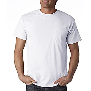 Fruit of the Loom 5 oz. 100% Heavy Cotton HD Pocket T-Shirt (3931P) White, XL