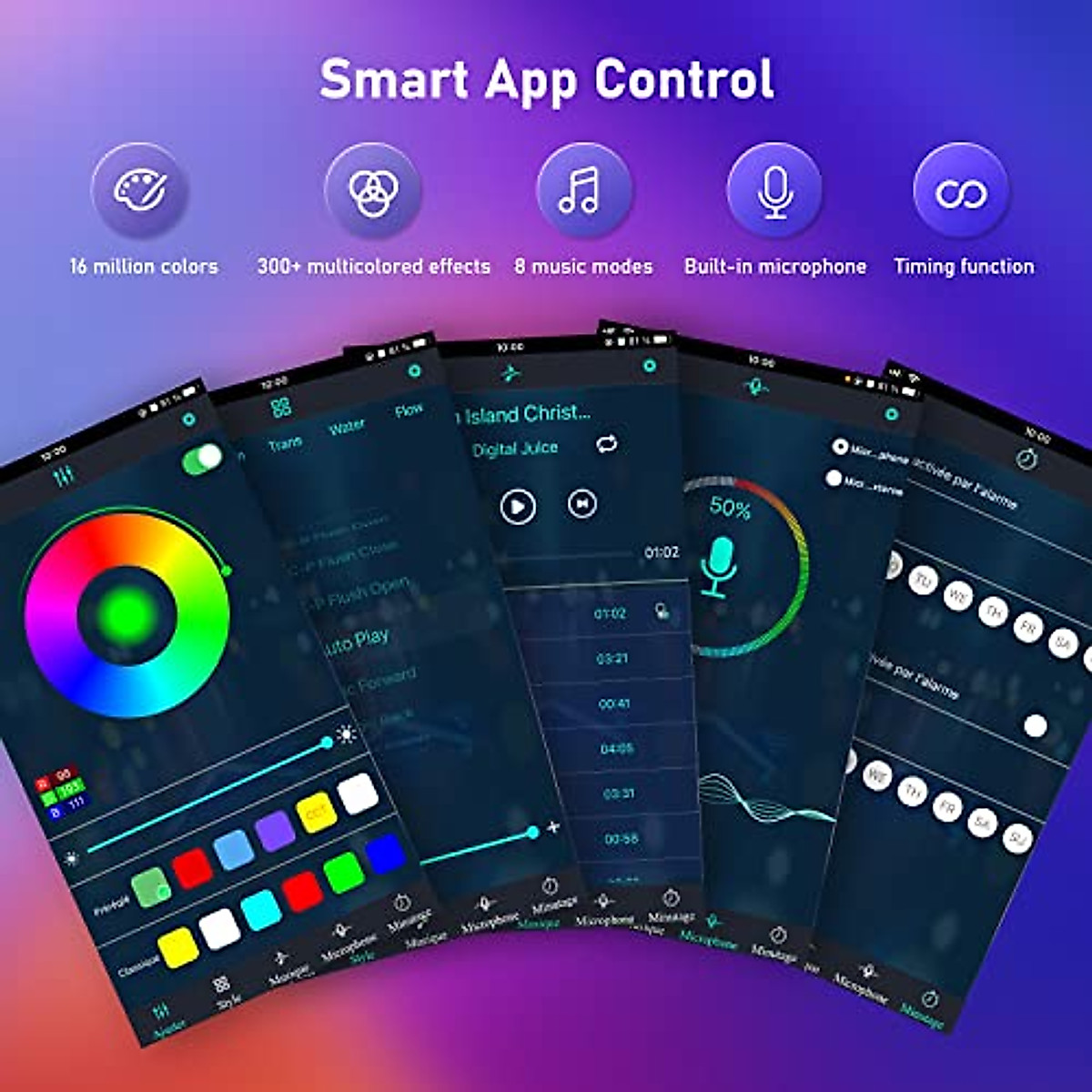 bedee RGB LED Corner Floor Lamp: Dimmable Corner Floor Lamp with Music Sync and 16 Million DIY Colors, Color Changing Standing Lamp with Smart Bluetooth APP and Remote Control for Living Room Bedroom