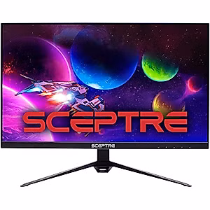 Sceptre IPS 27" QHD 2560 x 1440p LED Monitor DisplayPort HDMI up to 165Hz AMD FreeSync Premium 99% sRGB Build-in Speakers, Machine Black 2021 (E275B-QPT168)