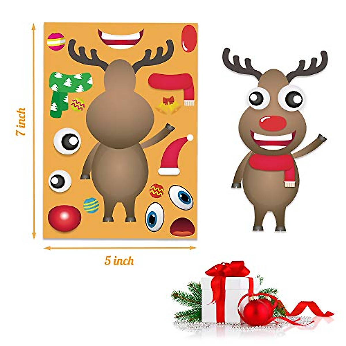 Christmas Stickers for Kids Christmas Party Favors for Kids Christmas Gifts for Kids Christmas Sticker Sheets Kids Classroom Rewards Christmas DIY Stickers for 24 Players