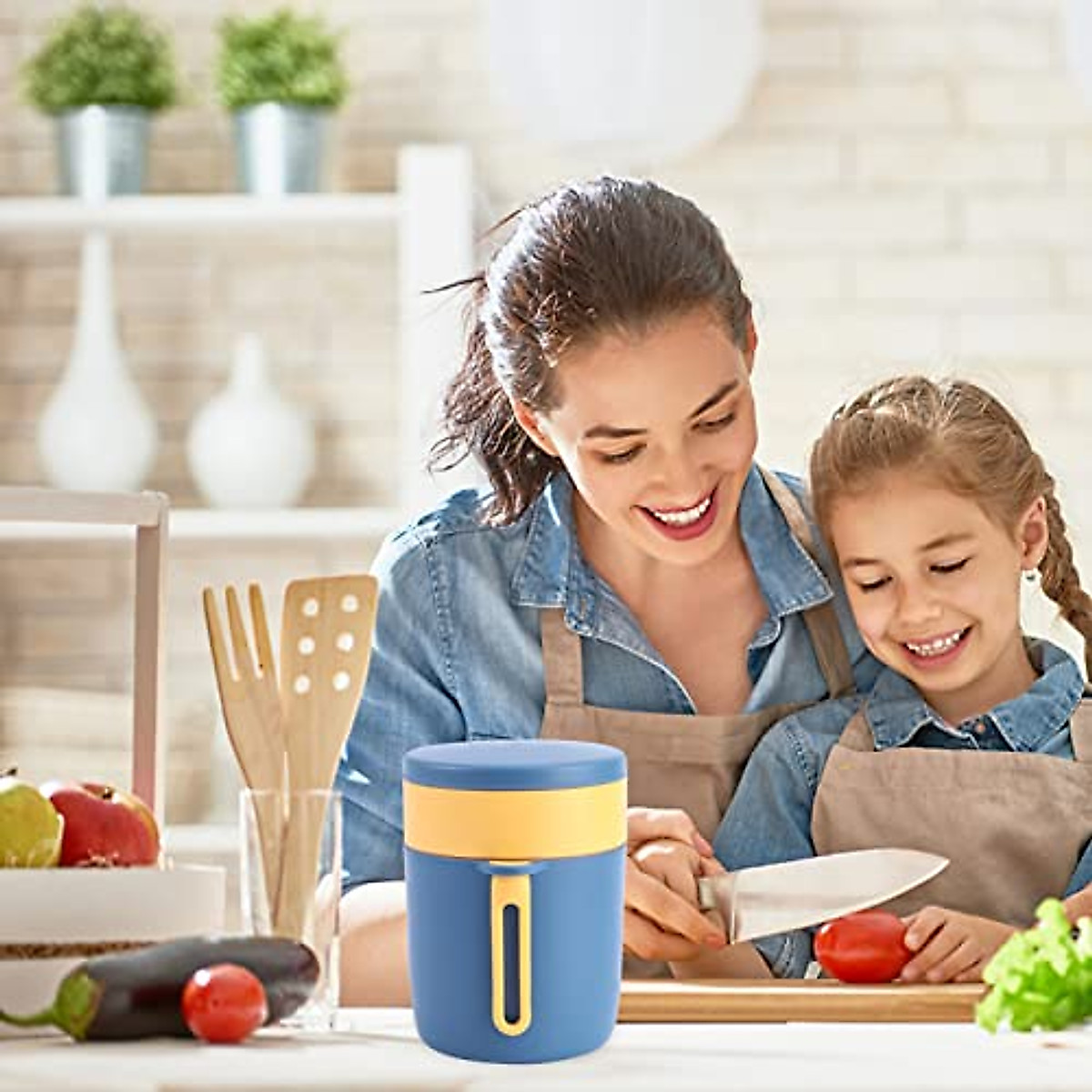 LIFKOME 450ml Food Stainless Steel Insulated Coffee Mug with Handle Double Wall Vacuum Travel Mug Food Jar Soup for Hot & Cold Foods Food Jar for Toddlers &