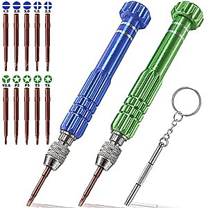 VSINSOUL 13 in 1 Glasses Screwdriver, Eyeglass Repair Kit with 10 Magnetic Screwdriver Tips, Multifunctional Eye Glass Repairing Kit for Eyeglass Sunglass Watch Phone Laptop Jewelry Electronic