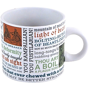 Shakespearean Insults Coffee Mug - Shakespeare's Wittiest and Meanest Insults - Comes in a Fun Gift Box