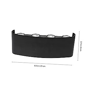 Housoutil 2pcs Curved Wall Light Outdoor Lights LED Wall Mount Light Fixture Indoor LED Light Fixture LED Light Fixtures Outdoor Sconce Lights Sconces Wall Lighting Black Aluminum Wall Lamp