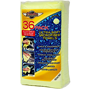 Eurow Microfiber Premium 16in x 16in 350 GSM Cleaning Towels 36-Pack