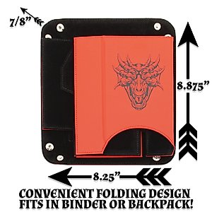 CASEMATIX Portable Dice Tower and Tray Set with Non-Scratch Felt Interior - Folding 8" Dice Rolling Tower