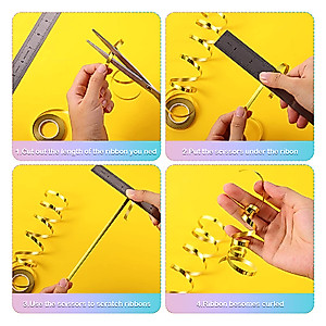 31.5 Inch x 50 Ft Iridescent Film Cellophane Roll Rainbow Holographic Cellophane Wrap Paper with 10 Rolls Colorful Metallic Curling Balloon Ribbon for Flower Gift Candy Handicraft Crafts