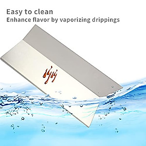 Plowo 13" Grill Heat Plate for Cuisinart CGG-306, Nexgrill 820-0033 820-0007B 820-0015 820-0007 820-0007G, Megamaster 820-0033M, 820-0007B, Flame Tamer 306-20133 306-20087 820-0033-05, Stainless Steel