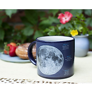 The Unemployed Philosophers Guild Heat Changing Moon Mug - Add Coffee and Names of Landing Sites Astronauts and More Appear