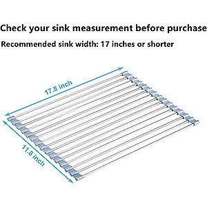 Seropy Roll Up Dish Drying Rack Over The Sink for Kitchen Organizer and 40 Pack Metal Clothes Hangers Heavy Duty Coat Hangers in Bulk