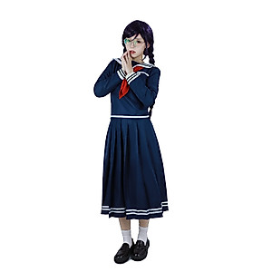 CR ROLECOS Toko Fukawa Cosplay Outfit Japanese Sailor School Uniform Cosplay Costume S